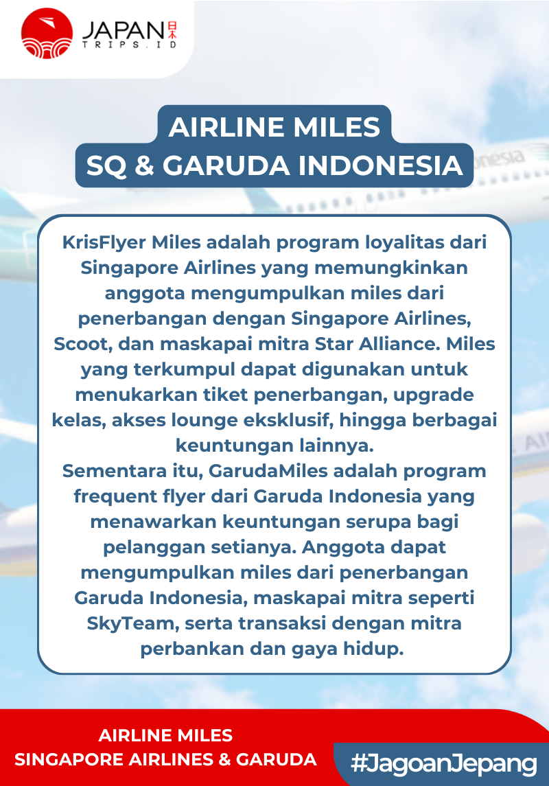 Garuda Indonesia / Singapore Airlines Miles | Airline Miles – Japantrips