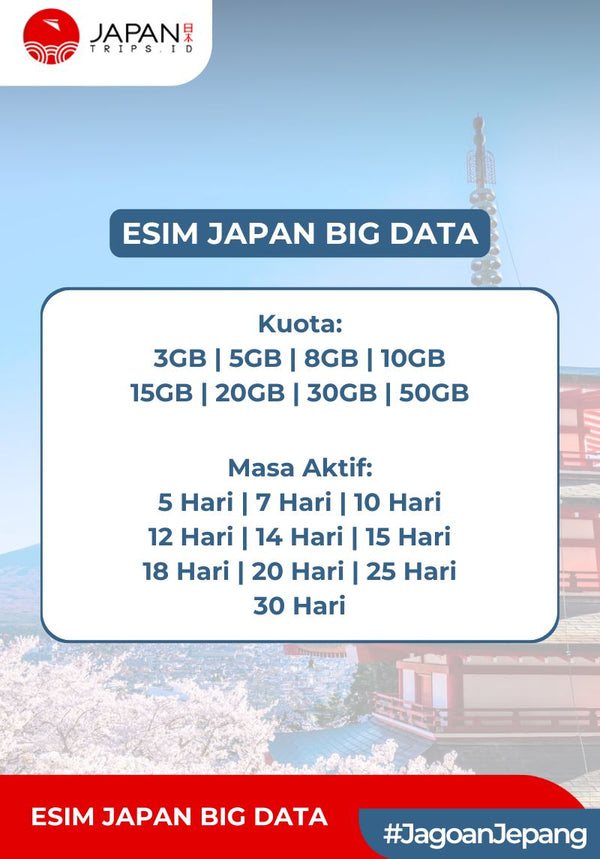 eSIM Japan Big Data | Travel Sim Jepang Kuota Besar – japanlives